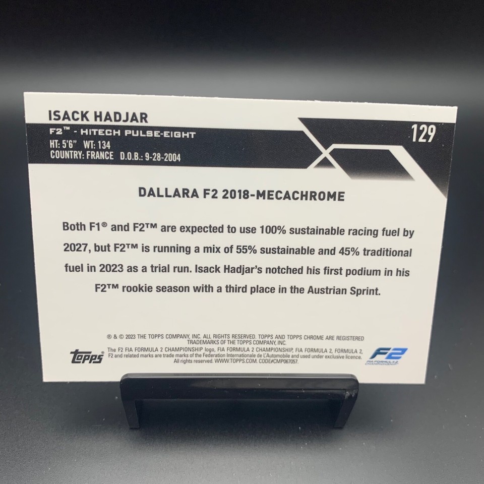 2023 Topps Chrome F1 #129 Isack Hadjar F2 Hitech Pulse-Eight | eBay