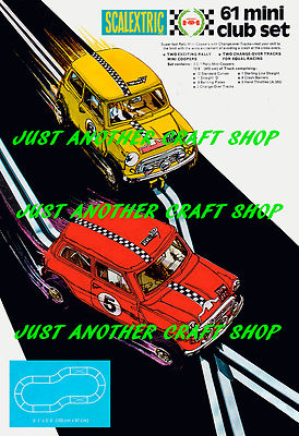 Scalextric Mini Cooper Racing Set No 61 A3 Size Poster Advert Leaflet ...