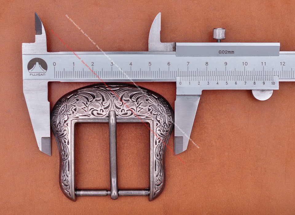 Vintage Silver Cowboy Ranger Floral 5 pc Set Western Belt Buckle fit 1 ...