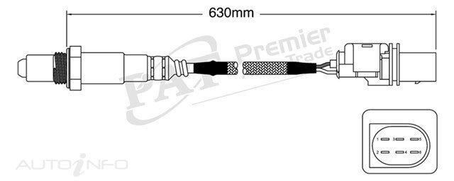 PAT Pre-Cat. Oxygen Sensor For BMW 540i E60 4.0L 8CYL N62 B40A - EGO ...