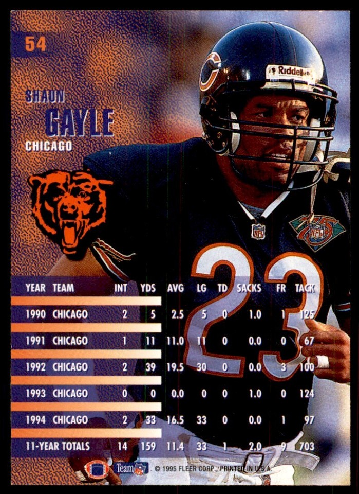 1995 Fleer #54 Shaun Gayle | eBay