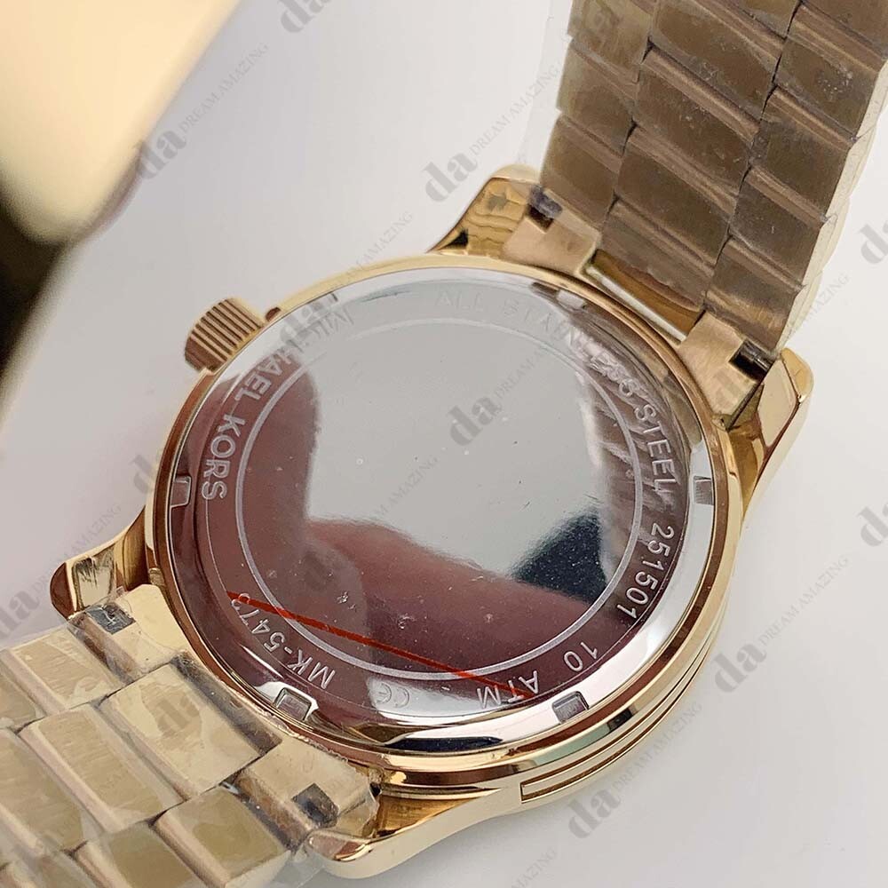 New Michael Kors MK5473 Runway Gold Tone Bracelet Analog Fashion Women ...