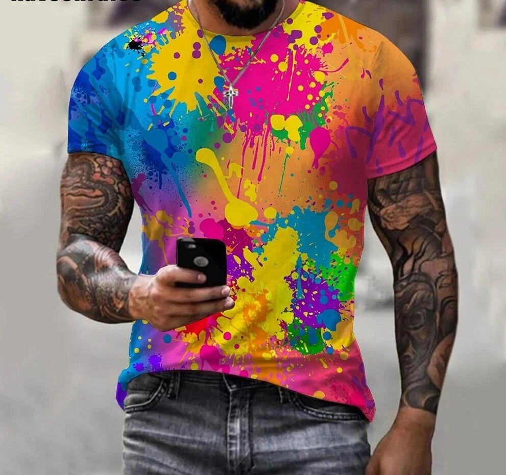 Colorful Ink Splatter Art
