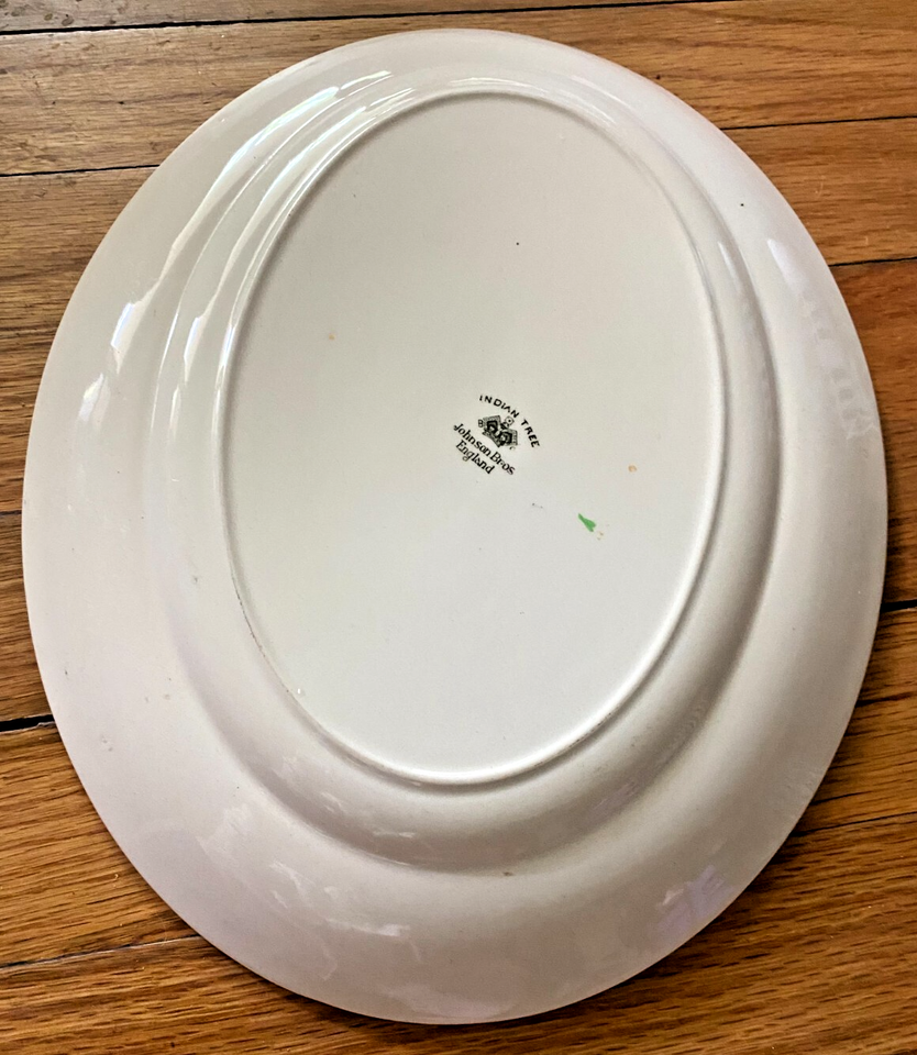 Johnson Brothers Indian Tree Oval Serving Platter 12" | eBay