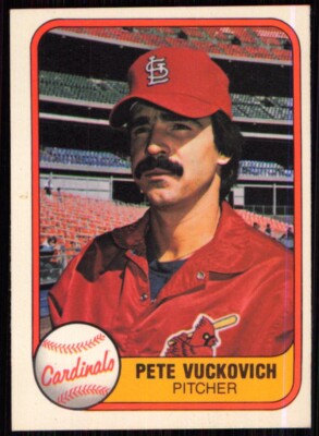1981 Fleer Pete Vuckovich Don Hood ERROR St. Louis Cardinals #547 | eBay