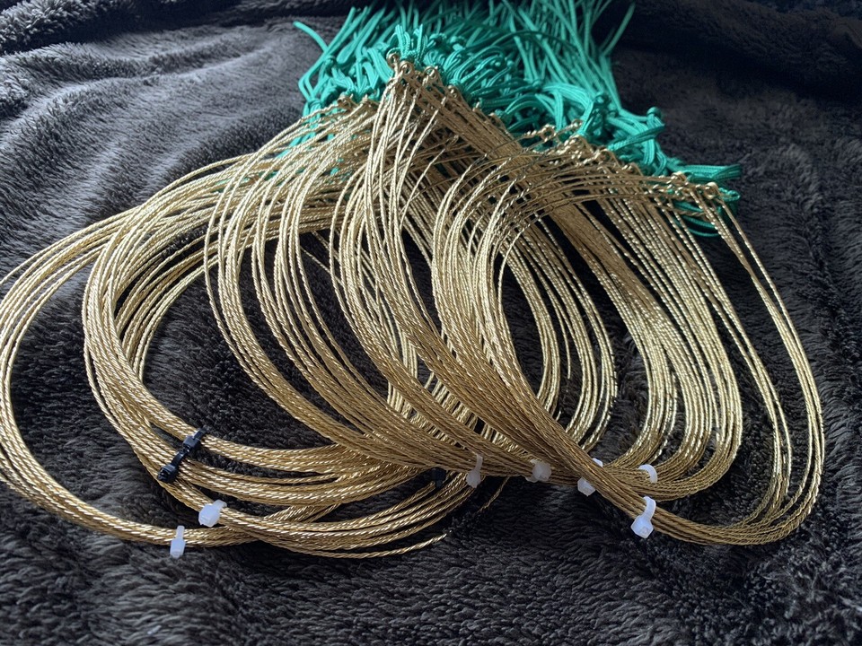 10 NEW BRASS RABBIT WIRES WITH BRASS FREE RUNNING EYE HUNTING SURVIVAL ...
