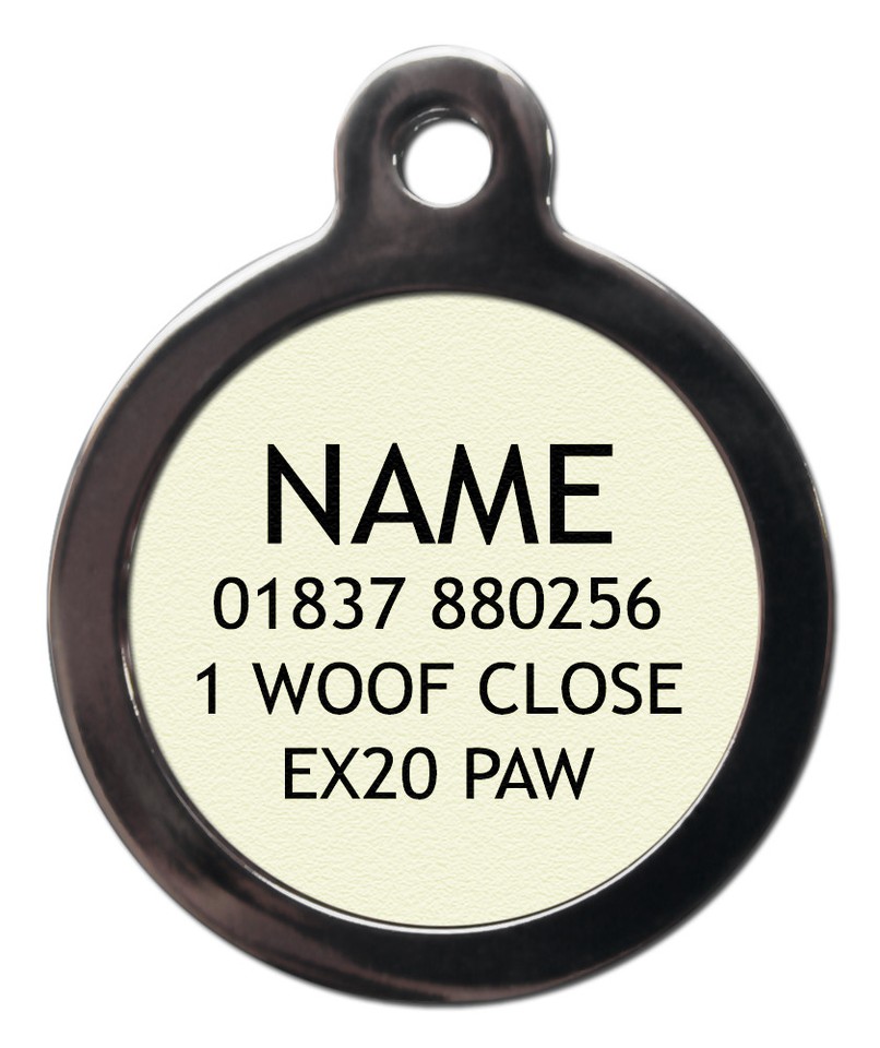 Pet ID tag - Merry Christmas rooftop dog & cat tag 32mm or 24mm ...