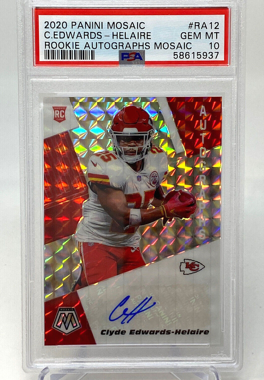 2020+Panini+Mosaic+-+Rookie+Autographs+Mosaic+%23RA12+Clyde+Edwards ...