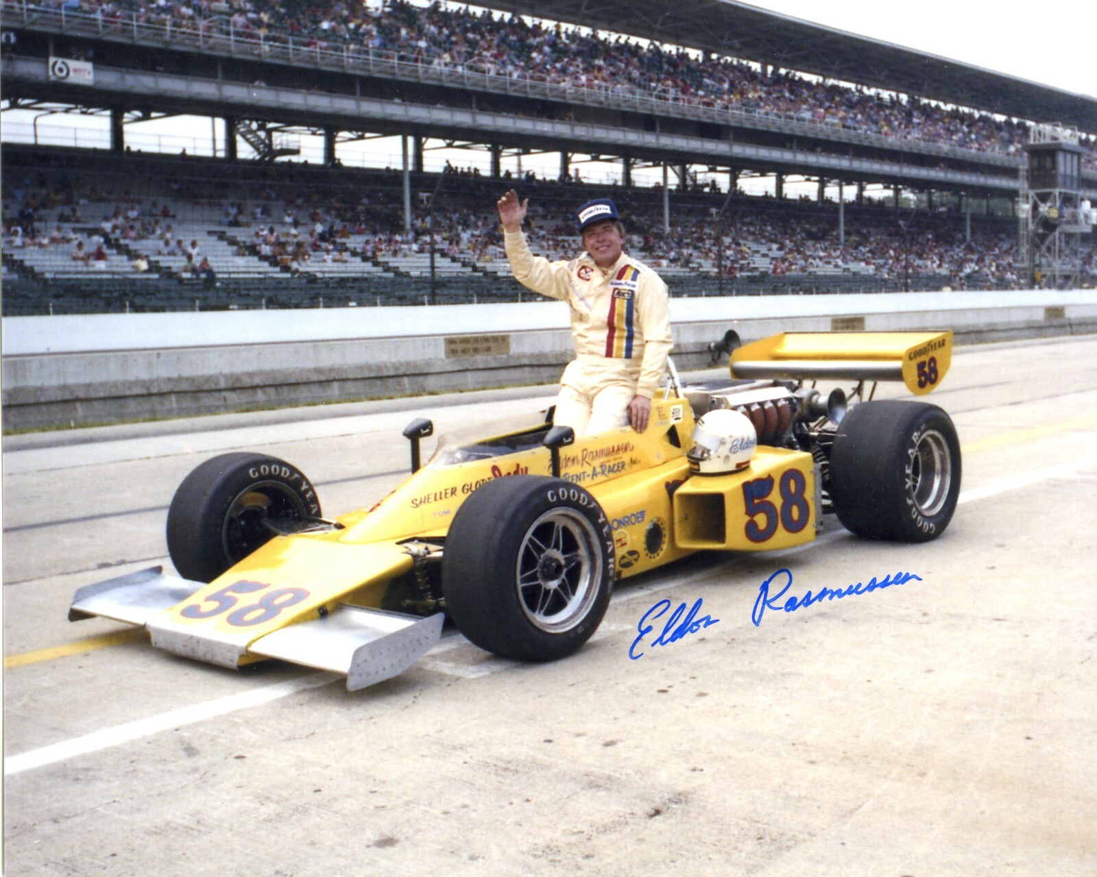 ELDON RASMUSSEN AUTOGRAPHED 1977 QUALIFYING INDY 500 8 X 10 PHOTO | eBay