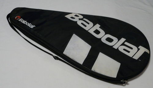 Babolat Black White Tennis Racquet shoulder carry padded bag full case ...