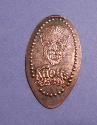 Knott's Berry Farm elongated penny CA USA cent SCARY Werewolf souvenir ...