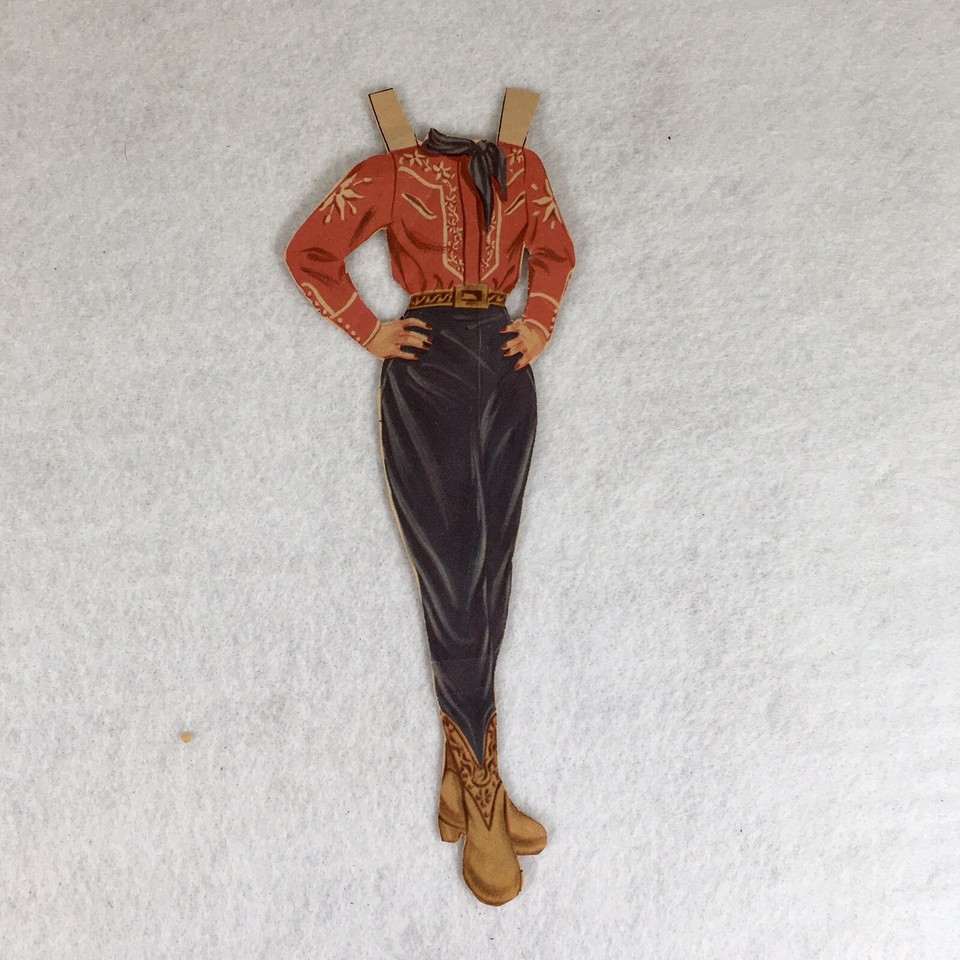 Antique Paper Doll woman & Clothes already cut 10” tall paper doll June ...