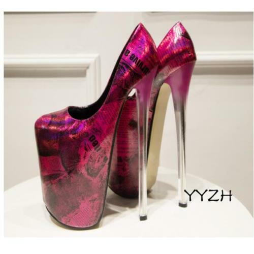 Women's Big Ultra High Drag Queen Pumps 22cm High Heels Platform ...