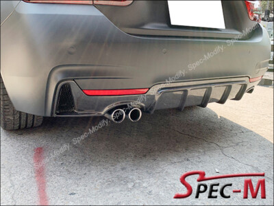 P Style Carbon Fiber Rear Diffuser Fits F36 428i 435i w/ M Sport Bumper ...