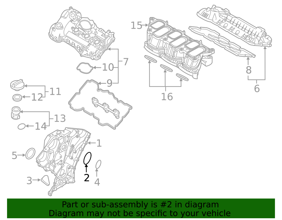 Genuine Kia Timing Cover Gasket 21354-3C550 | eBay