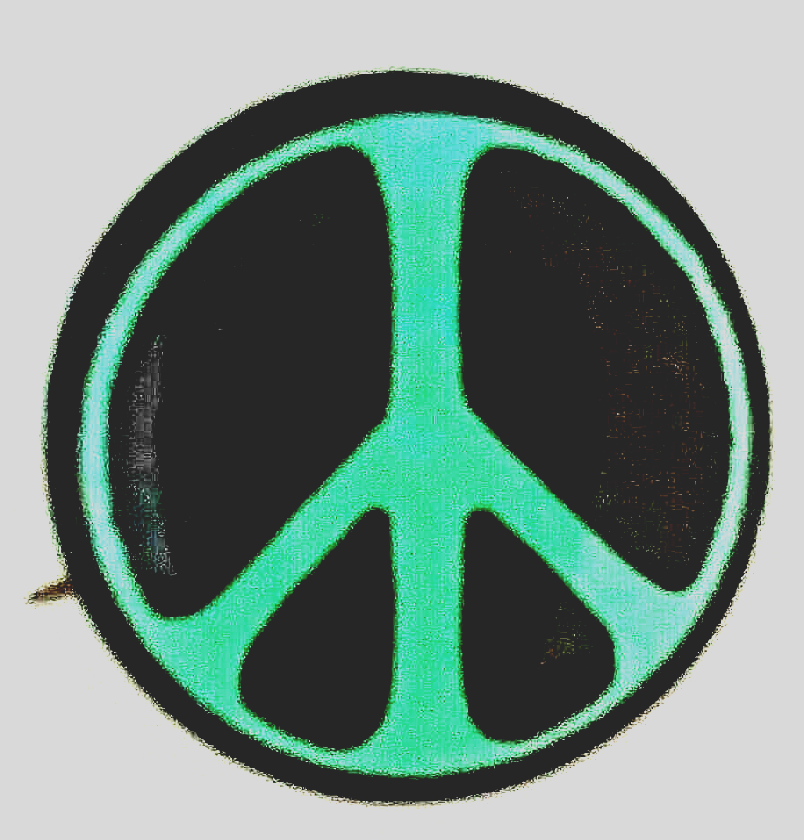 PEACE SIGN BUTTON - An ORIGINAL 1964 Peace March Pinback Button: Light ...