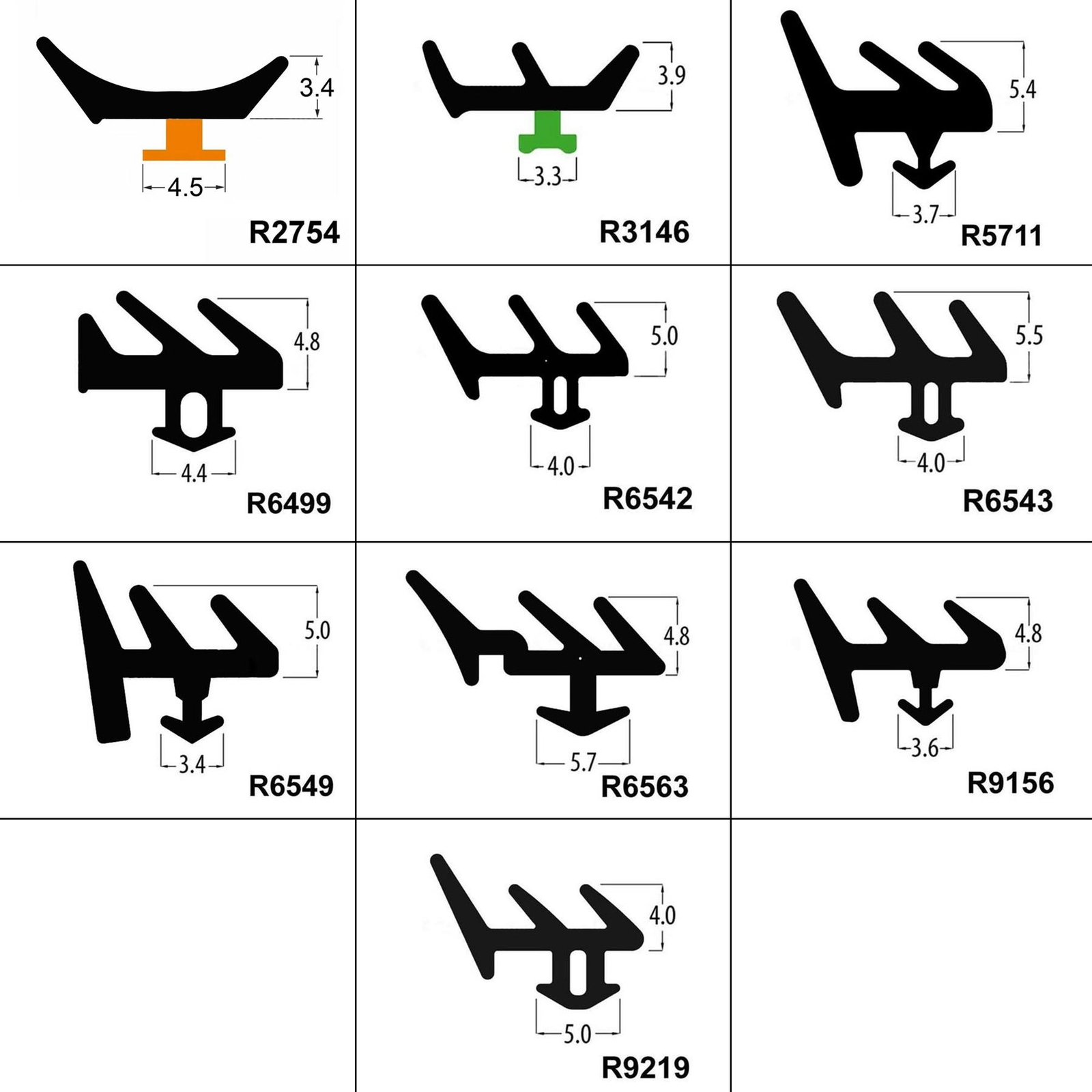 E Gasket Sample Pack Replacement Rubber Seal UPVC PVCu PVC Windows ...
