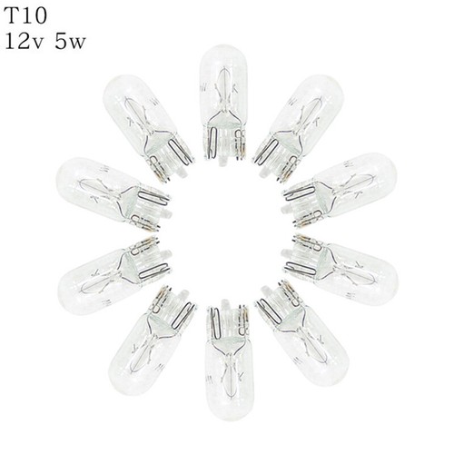 10pcs Car T10 Halogen W5W 12v Auto Lamp Bulbs Instrument Light Reading ...