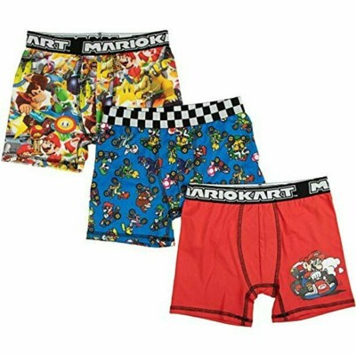 Nintendo MarioKart Mario Boys Athletic Boxer Briefs 3 pack Size 4 XS ...