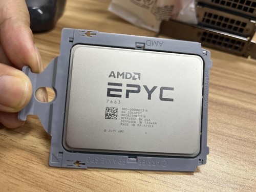 2x AMD EPYC 7663 Milan Server CPU 56 Core 2.0ghz SP3 240W 100-000000318 ...