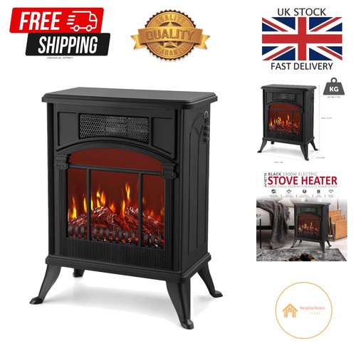 Safety-First Electric Fireplace Stove with 2 Heat Settings - 206 Sq Ft ...