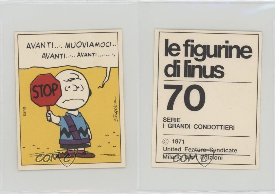 1971 Libri Edizioni Le Figurine de Linus Peanuts Stickers Charlie Brown ...