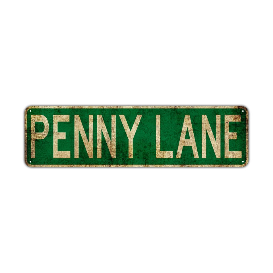 Penny Lane Vintage Street Sign Man Cave Bar Home Wall Décor Aluminum ...