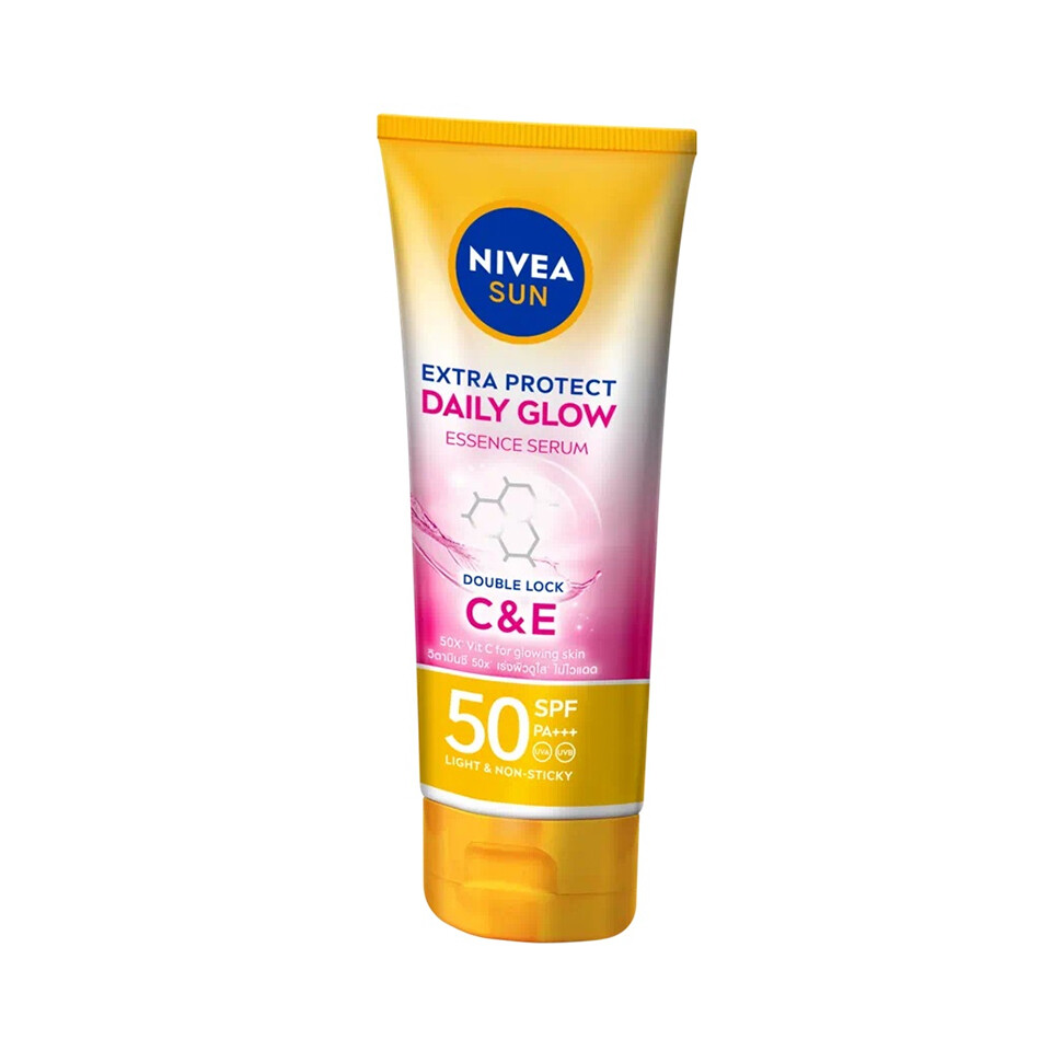 Nivea Sun Extra Protect Daily Glow Essence Serum Double Lock C & E ...