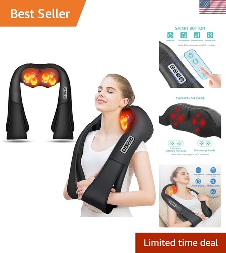 Ergonomic Back Massager with Heated Function - Adjustable and User ...