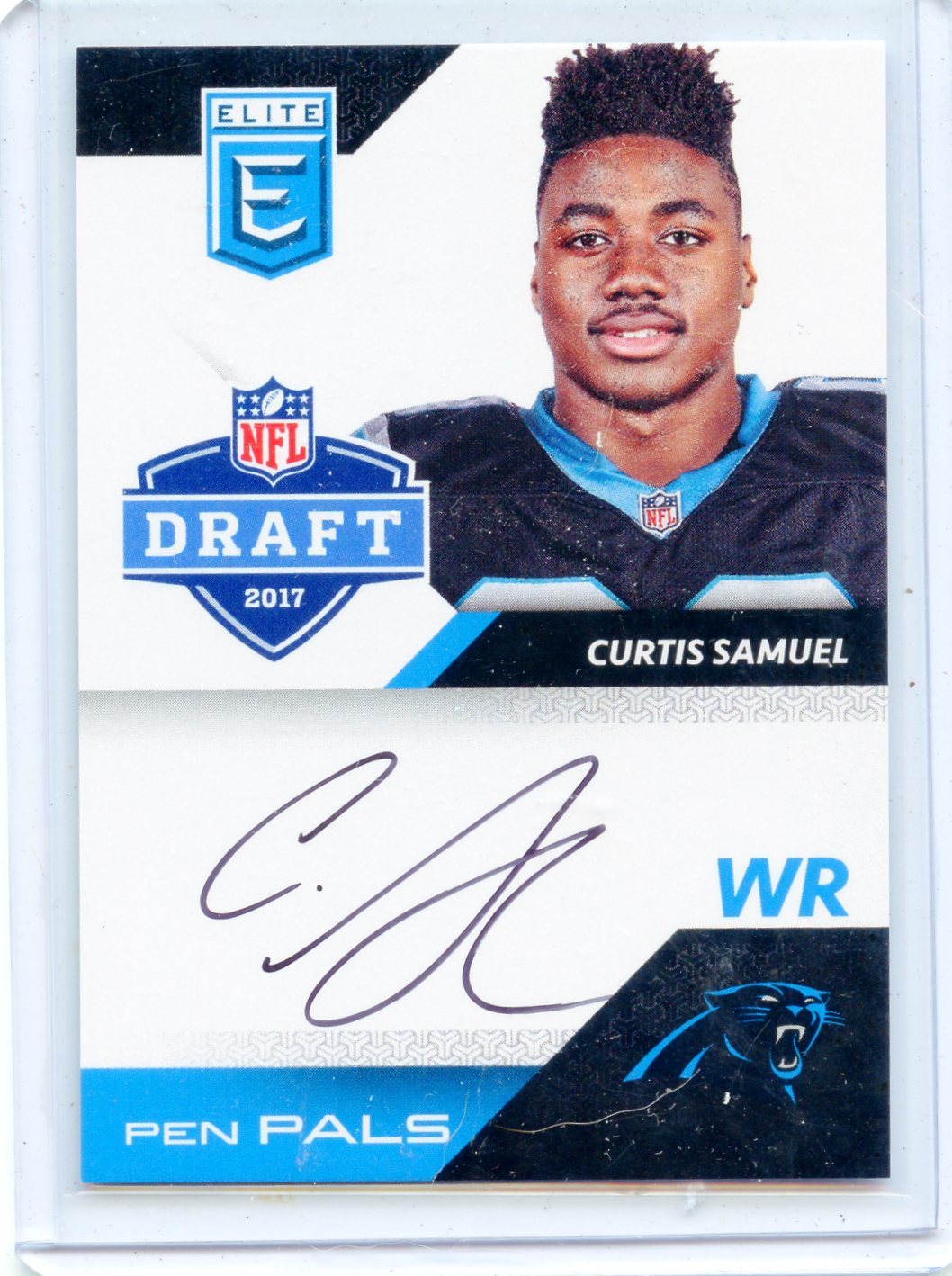 2017 DONRUSS ELITE #PP-CS CURTIS SAMUEL AUTOGRAPH ROOKIE RC, PANTHERS ...