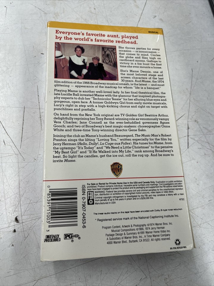 MAME VHS MOVIE Lucille Ball Robert Preston | eBay