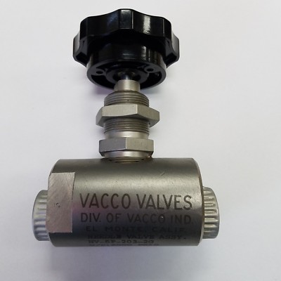 VACCO Valves High Pressure Compressor Part NV/6P/203/2G W/P: 6000 PSIG ...