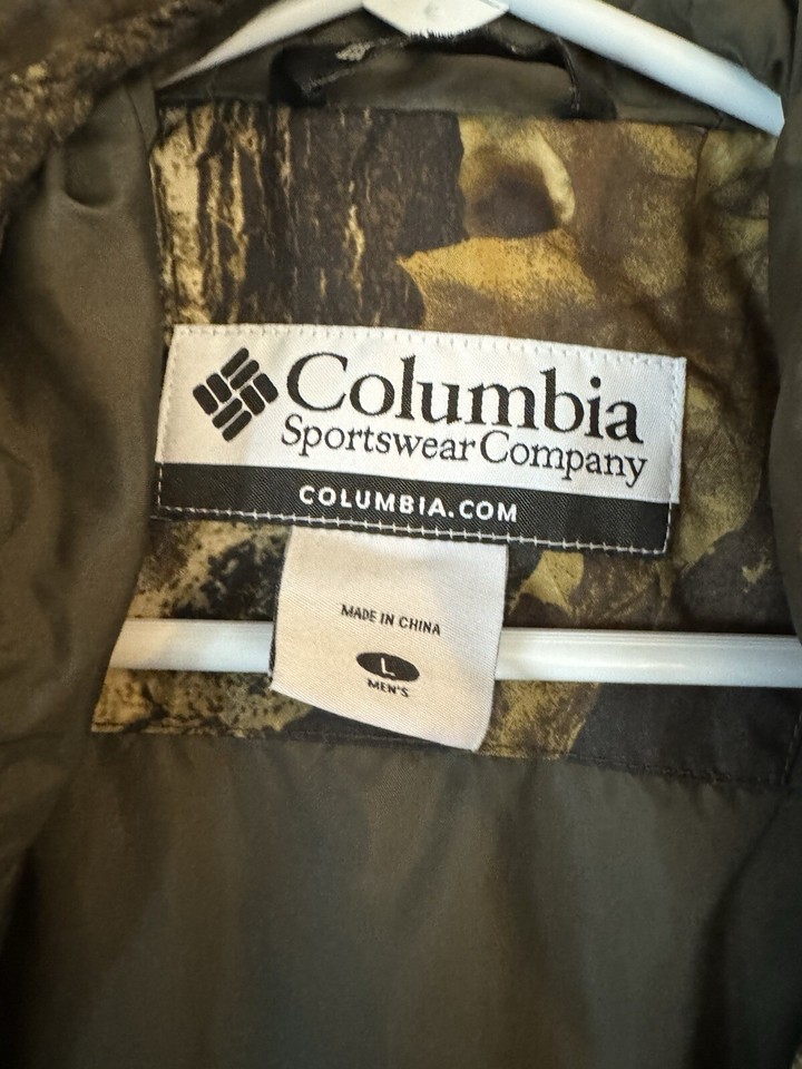 Columbia Camouflage Camo lightweight Rain jacket Omni-Tech Large L ...