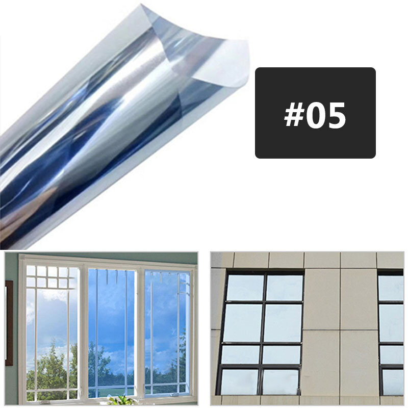 One Way Mirror Window Film Heat UV Reflective Sun Shade Tint Foil Glass ...