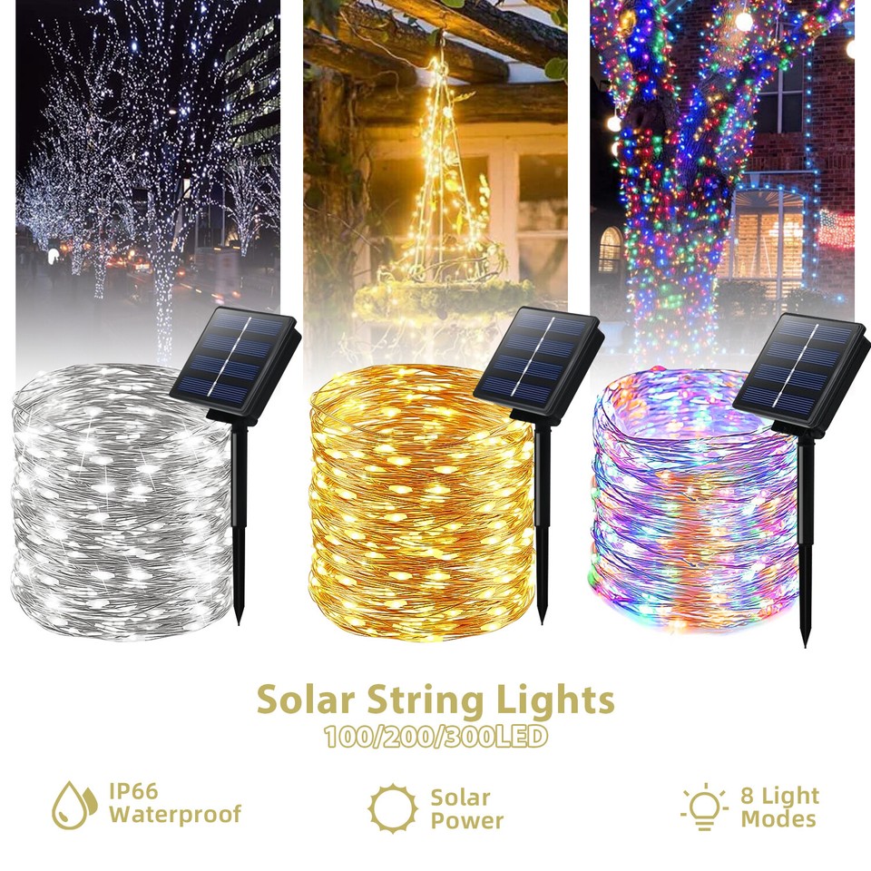 LED Solar String Lights Fairy Multicolor Bar Clubs Lamp Outdoor Party ...