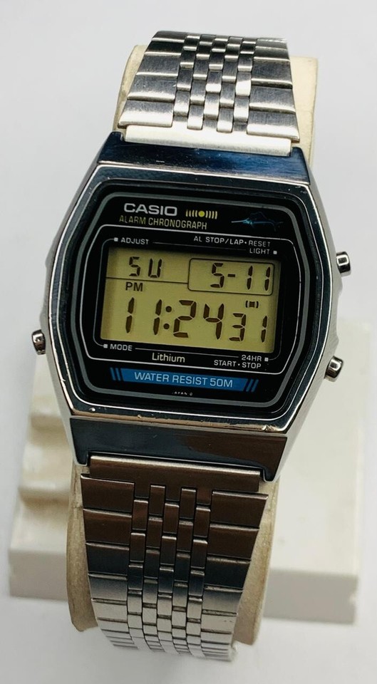 Vintage Casio Marlin 50M Chronograph W-35 Digital Men's Quartz Watch | eBay