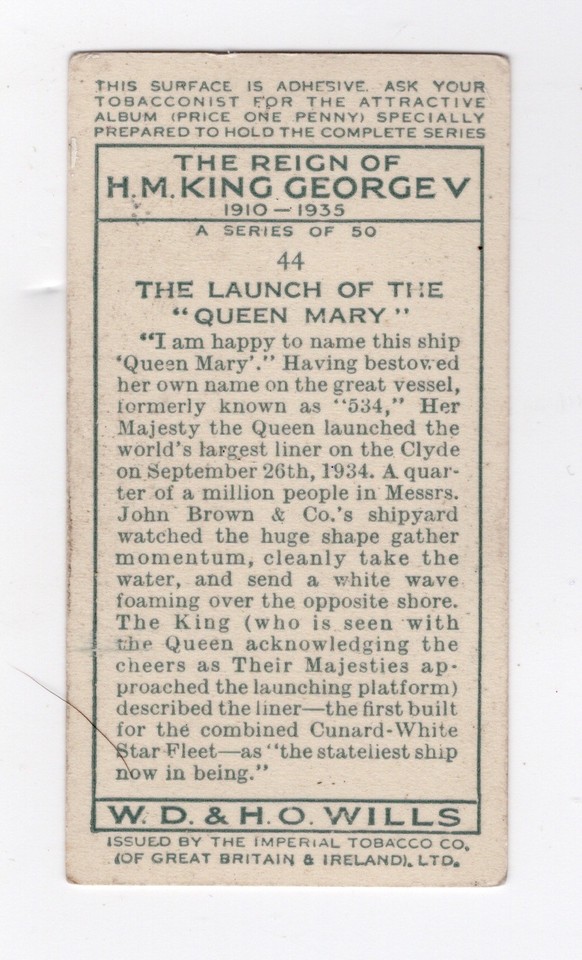 #44 King George V. Launch of the Queen Mary, John Brown Shipyard, Clyde ...