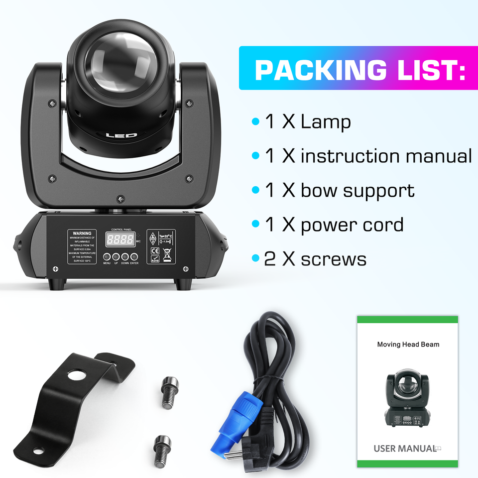 150W LED Beam Moving Head 18Prism 8 GOBO Stage Light DMX dj Spot Party ...