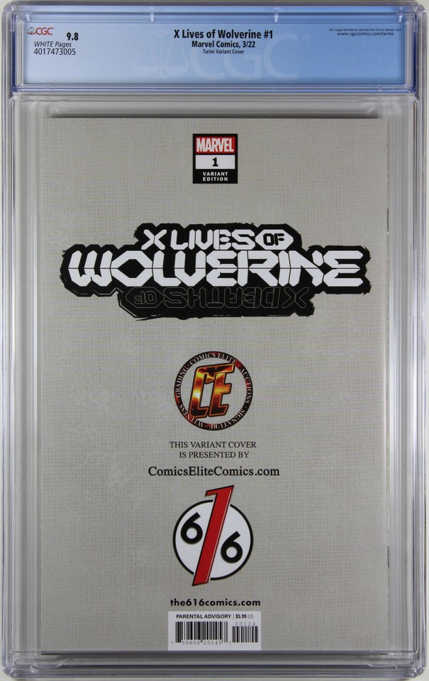 X LIVES OF WOLVERINE #1 (MARCO TURINI EXCLUSIVE VARIANT) ~ CGC 9.8 NM/M ...