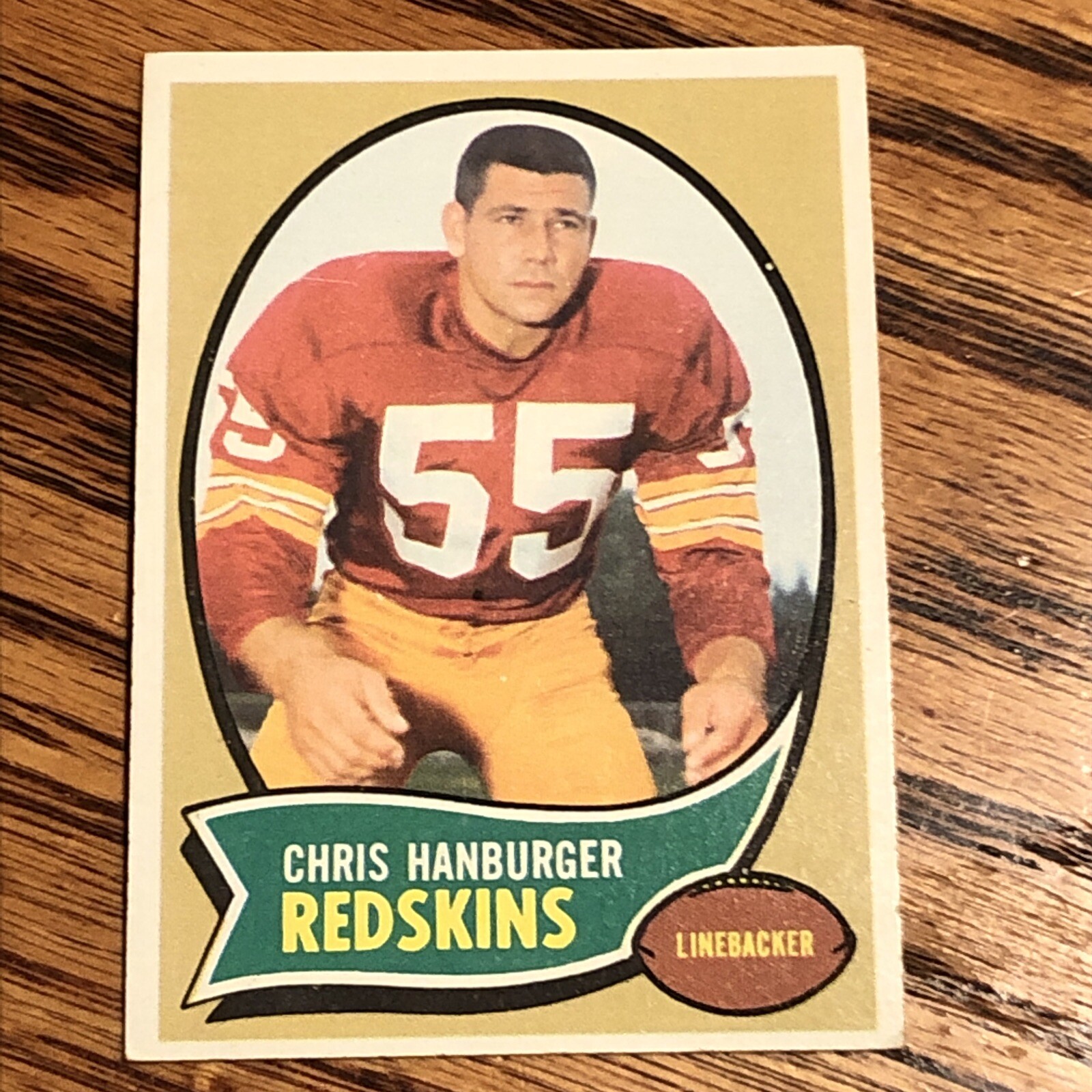 1970 TOPPS CHRIS HANBURGER #93 WASHINGTON REDSKINS FOOTBALL CARD HOF | eBay