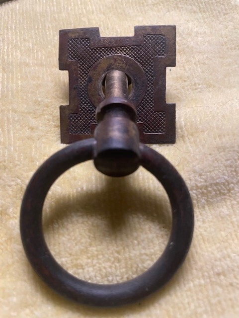 Set of 6 Antique Eastlake Victorian Brass Drop Ring Drawer Pulls Hardware | eBay