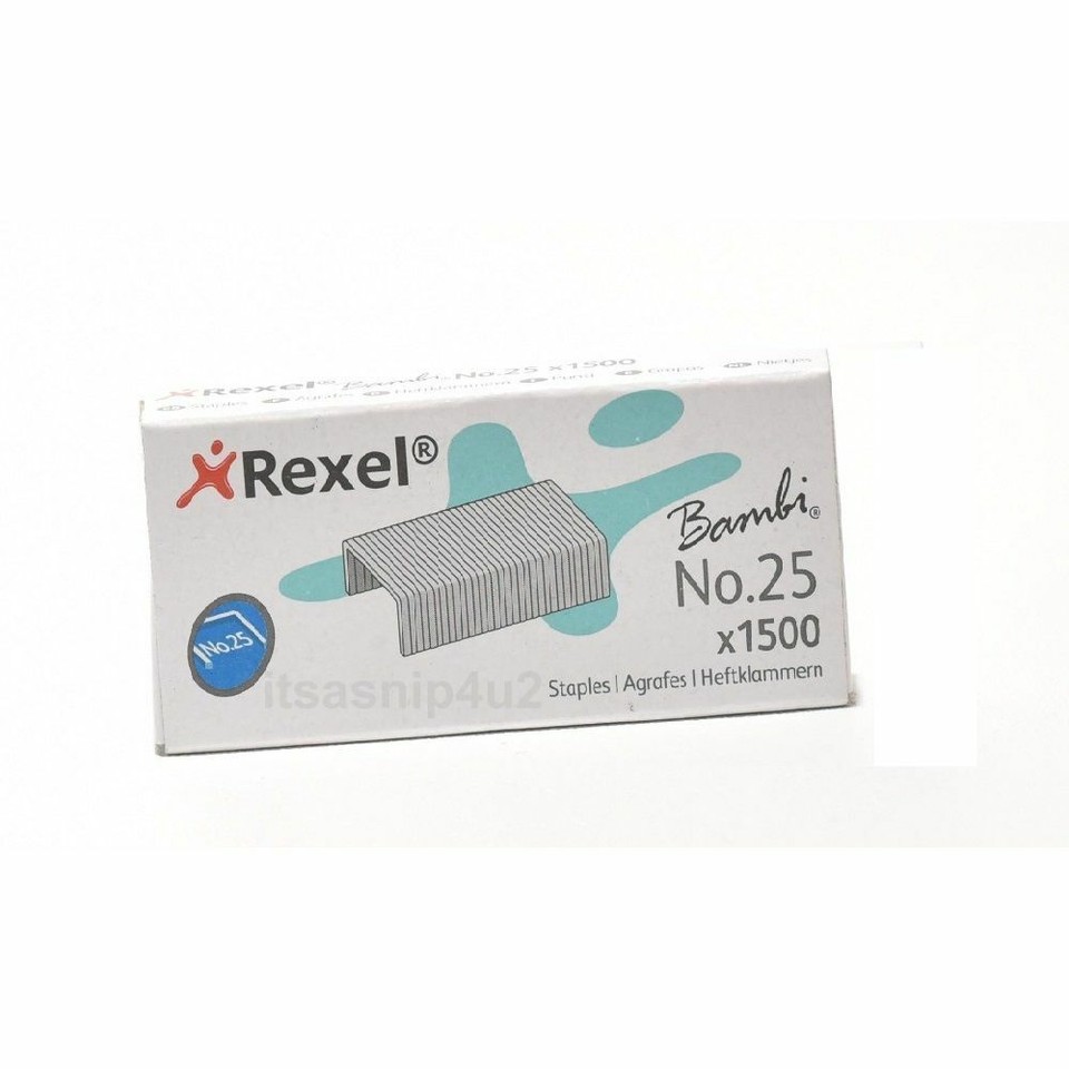 REXEL Bambi No: 25 staples Bambi Brand Original Genuine Quality FREE ...