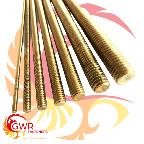 3/16" 1/4" 5/16" BSW Whitworth Brass Threaded Bar - Studding Rod Studs ...