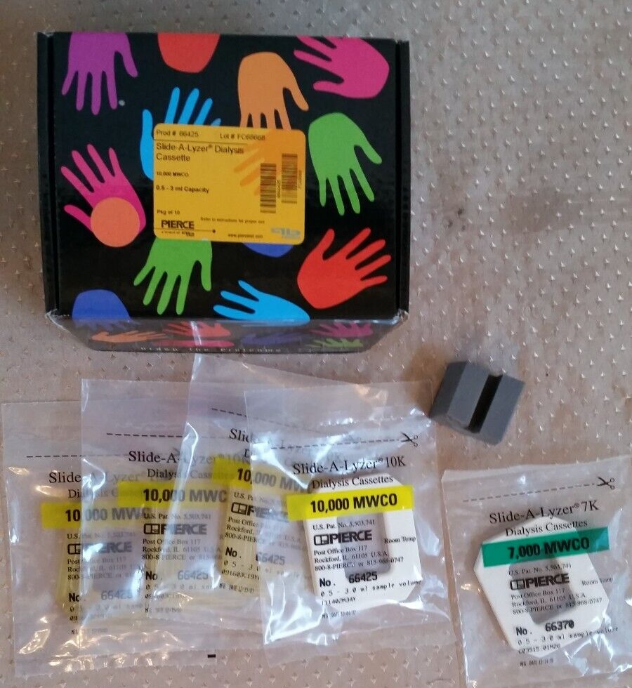 Pierce Slide-A-Lyzer Dialysis Cassettes for 3,500 (0.5, 3mL) & 10,000 ...