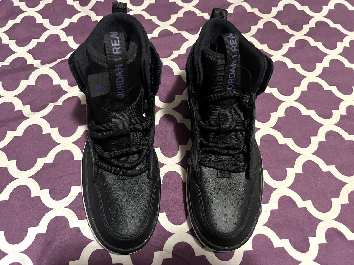 Nike Air Jordan 1 Retro Men's SZ.10 High React Black/ Purple Nike Air Jordan 1 Retro Men's SZ.10 High React Black/ Purple