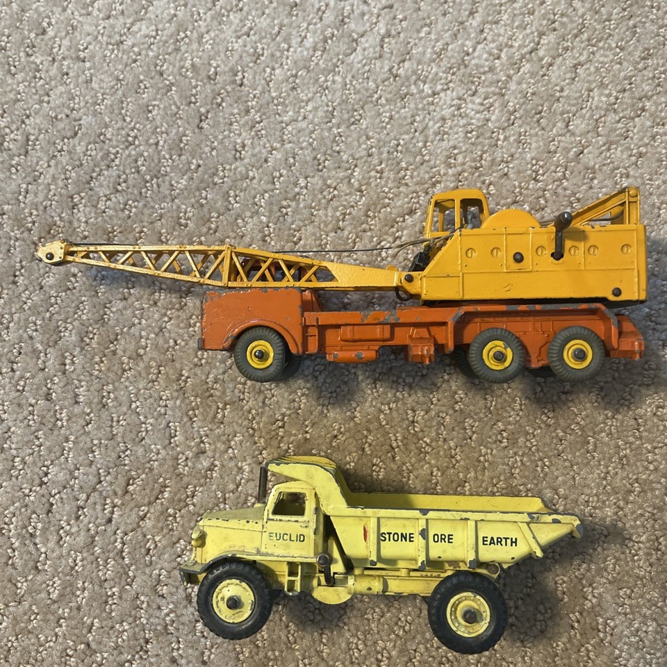 Dinky Diecast Lorry Coles 20 Ton Mounted Crane Truck 972 And Dump Truck ...