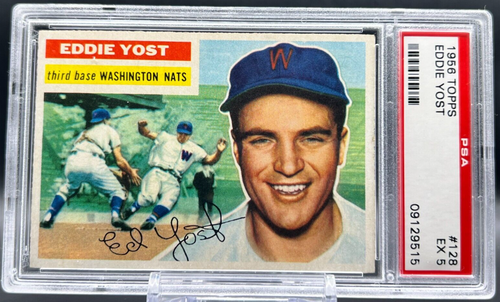 1956 Topps Eddie Yost PSA 5 Excellent Washington Nationals Gray Back ...