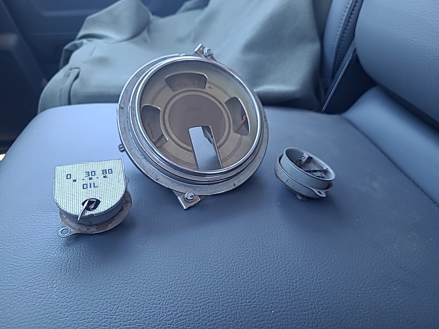 Original 1937 1938 Ford Dash Instrument Cluster Temperature Amps Oil ...