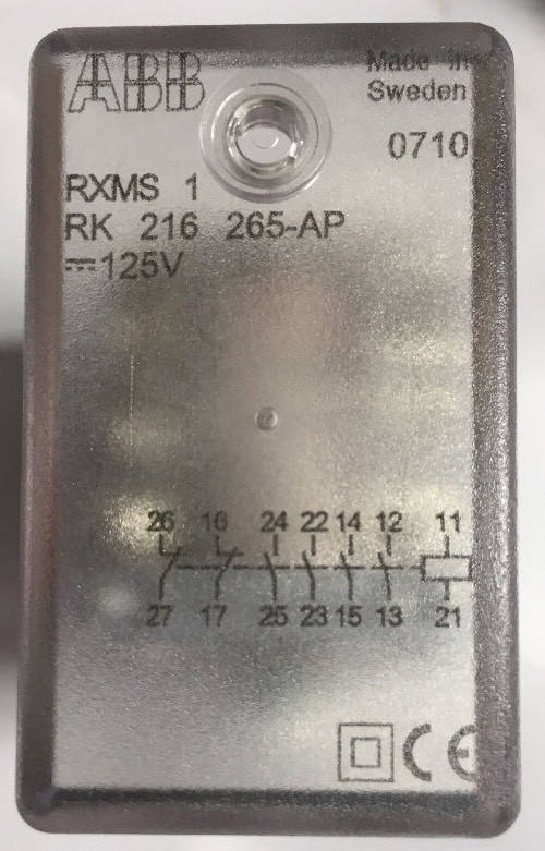ABB RXMS1 RK 216 265-AP Auxiliary High Speed Tripping Relay 125 Volt ...