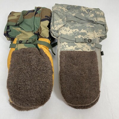 Two Pairs Military Extreme Cold Weather Mitten Set W/ Liners | eBay